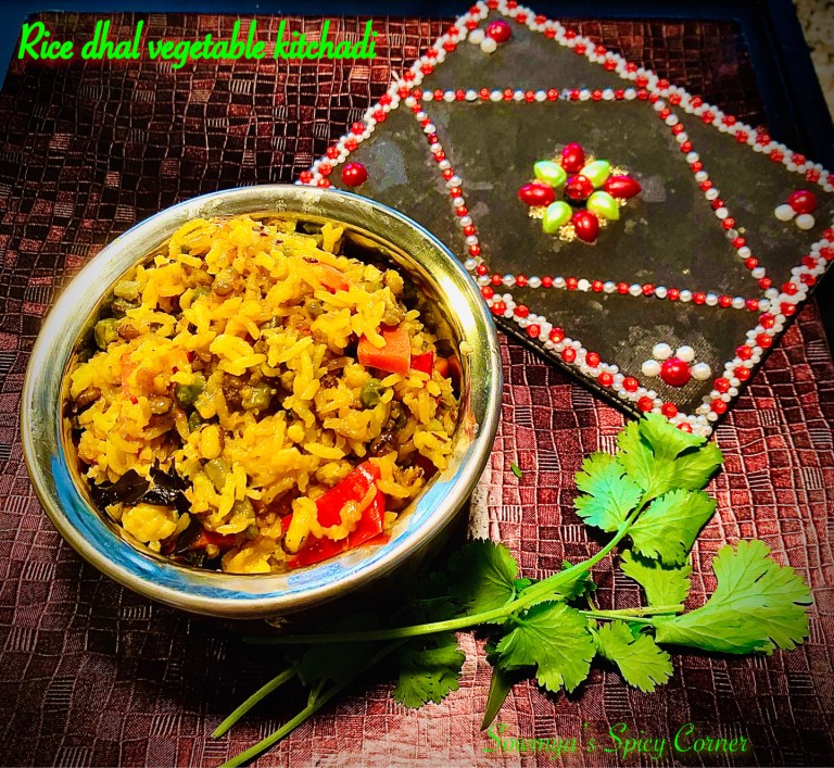 Rice Dhal vegetable KitchAdi – Sowmya's Spicy Corner