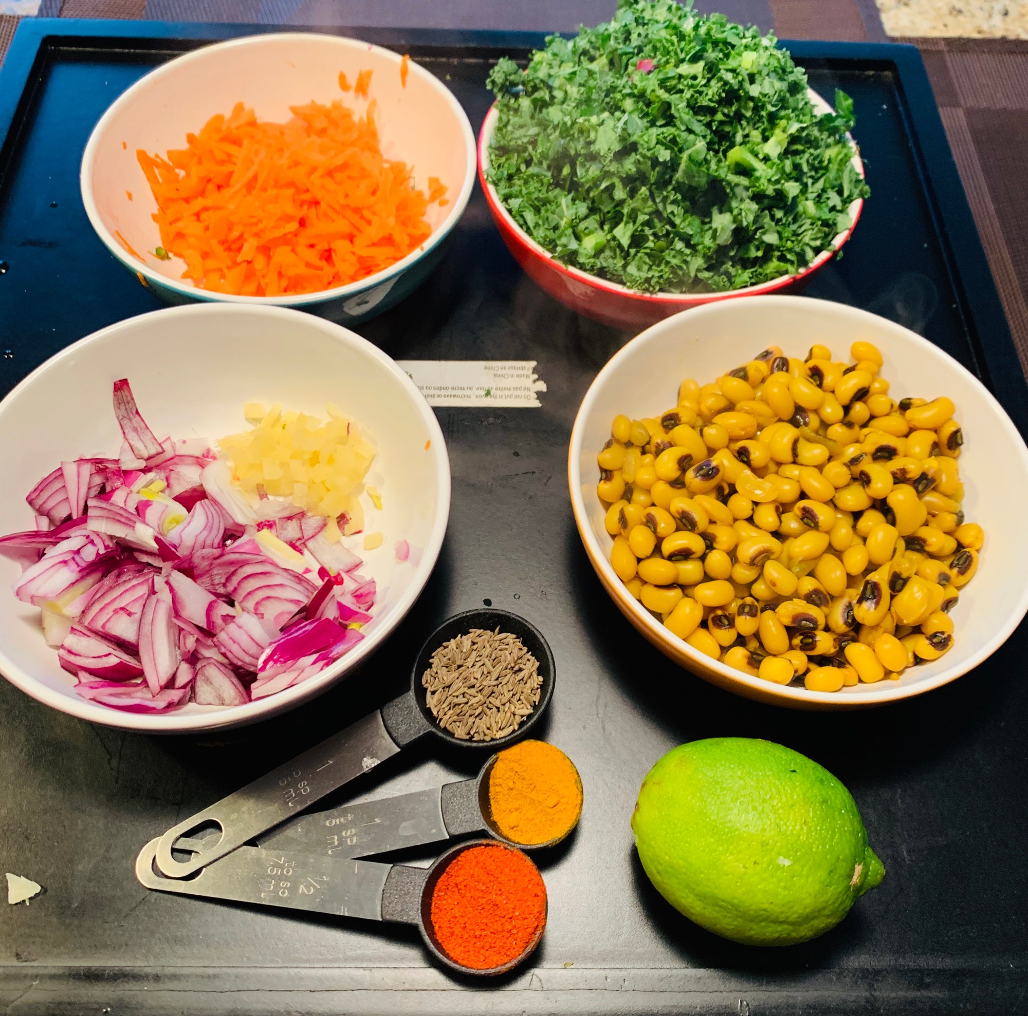 Kale & Black-Eyed bean curry/Dry Subzi – Sowmya's Spicy Corner