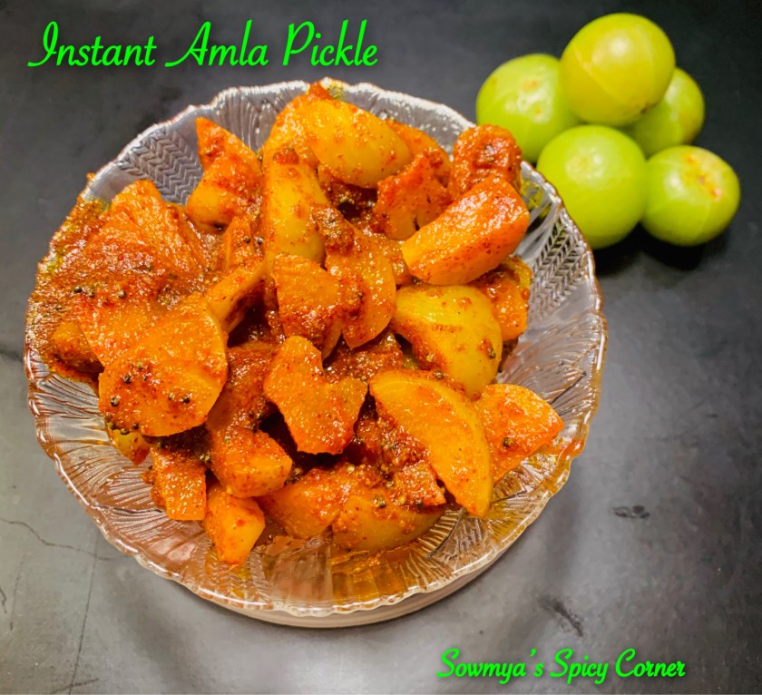 Instant Amla Pickle / Gooseberry Pickle – Sowmya's Spicy Corner